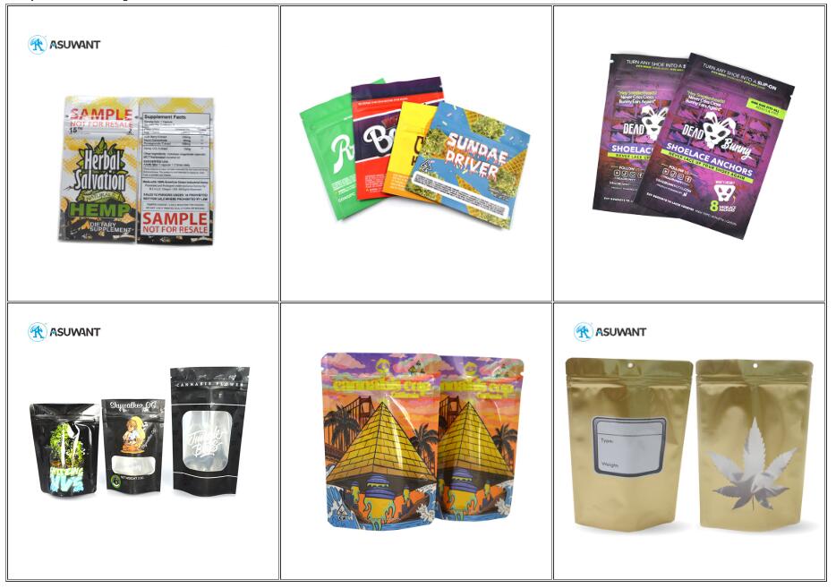 Cannabis Herb Spice Gummies Candy Edible Packaging 3.5g Ziplock Cookie ...